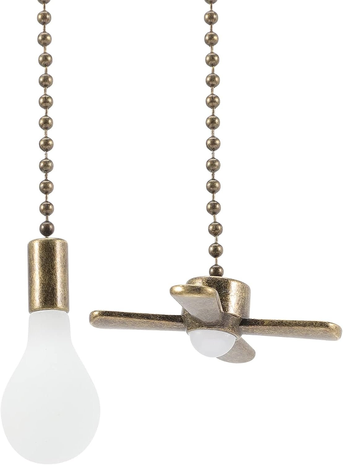 2 Pcs Ceiling Fan Pull Chain Light Bulb and Fan Pull Chain Pendant ...