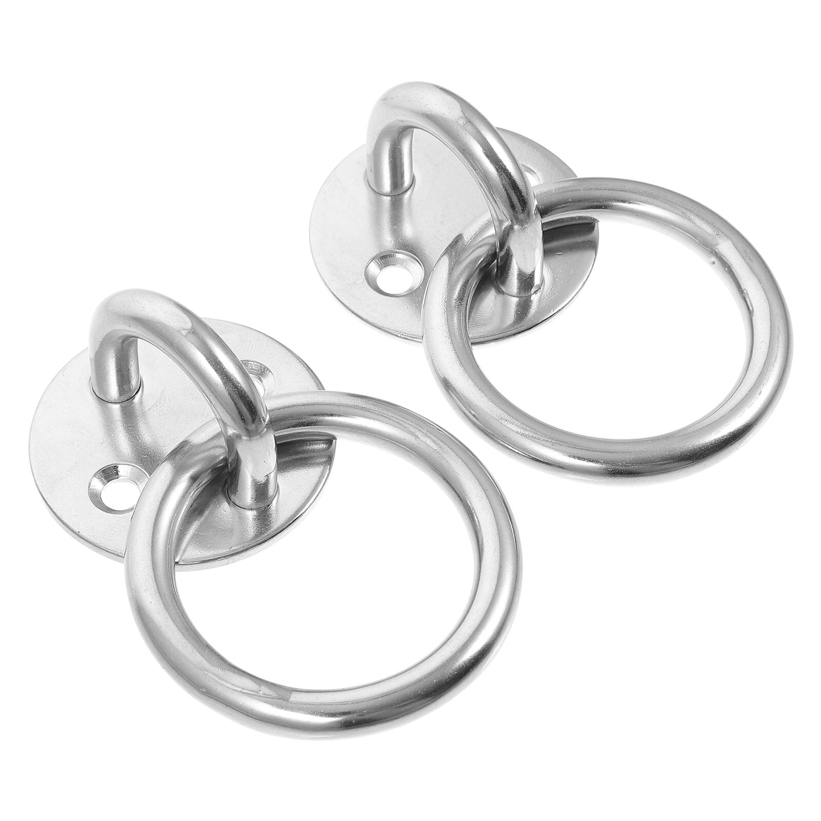 2 Pcs Wall Clothes Rack Mount Circular Fixed Retaining Ring Ceiling Eye ...