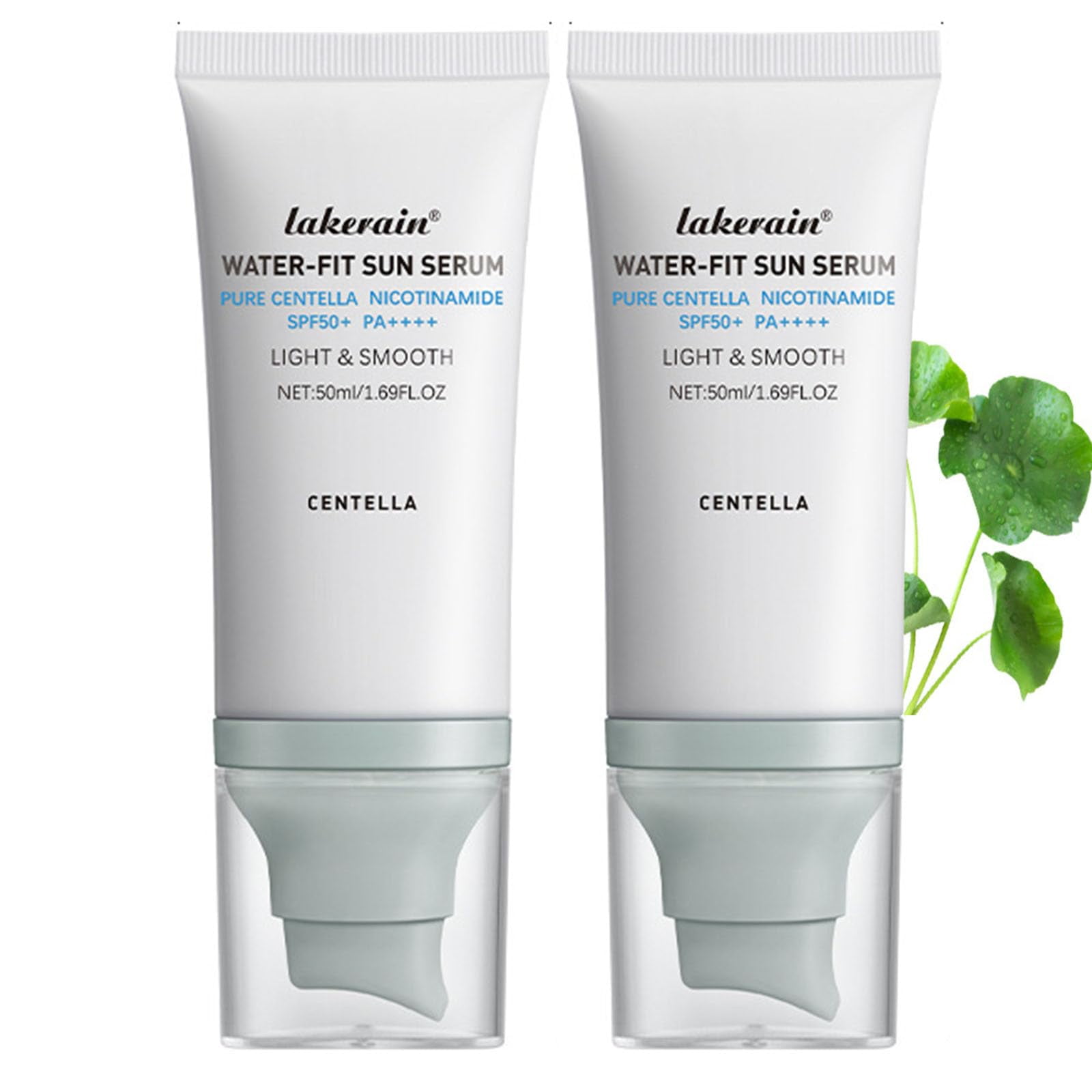 2 Pcs Centella Sunscreen IFF17 SPF 50, Centella Water-Fit Sun Serum ...