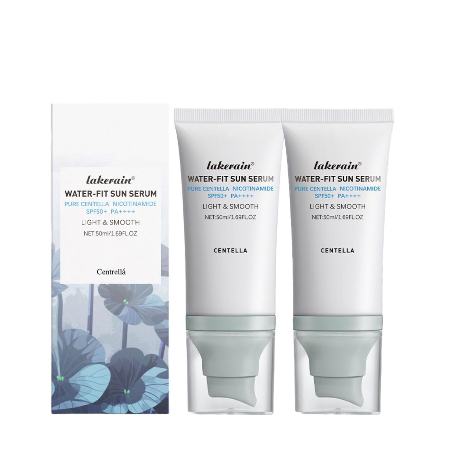 2 Pcs Centella Sunscreen,Lightweight TGF4 Hydrating SPF50 Centella ...