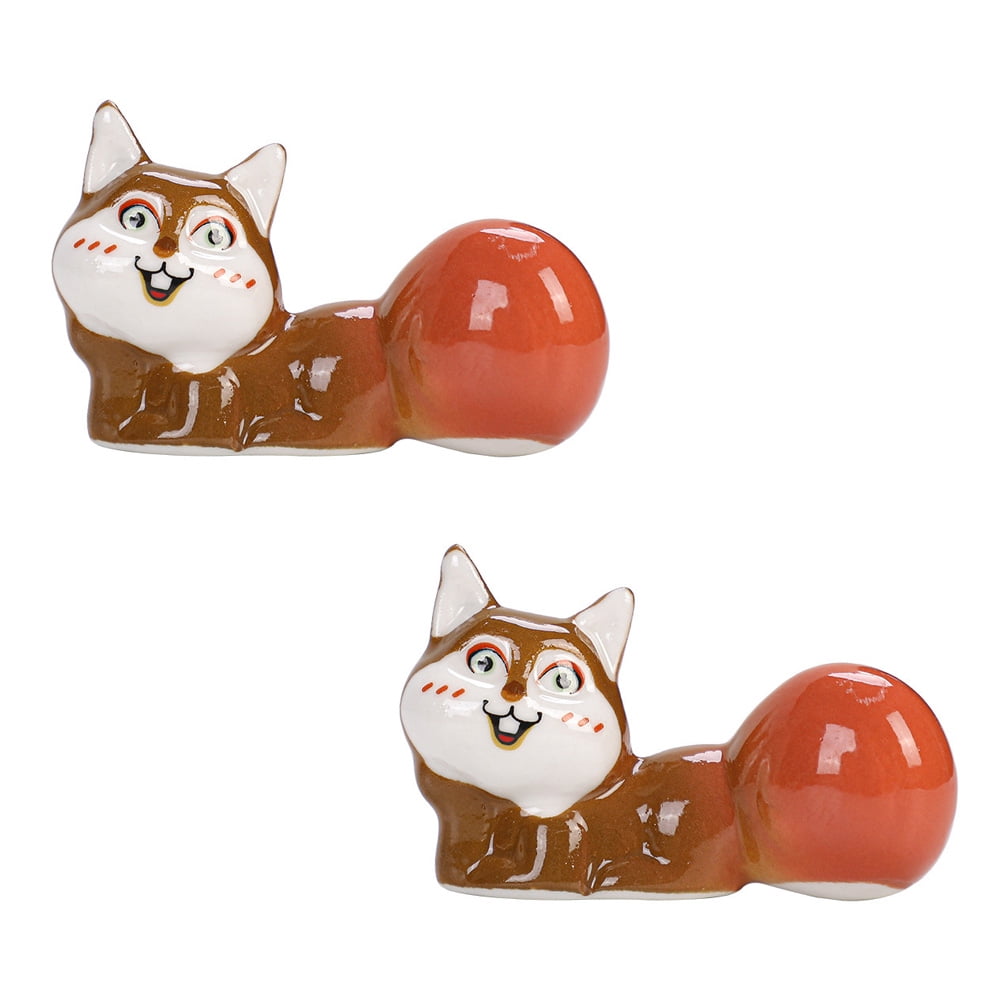 2 Pcs Ceramic Chopstick Rest Chopsticks Pillow Stands Dinnerware Flower ...