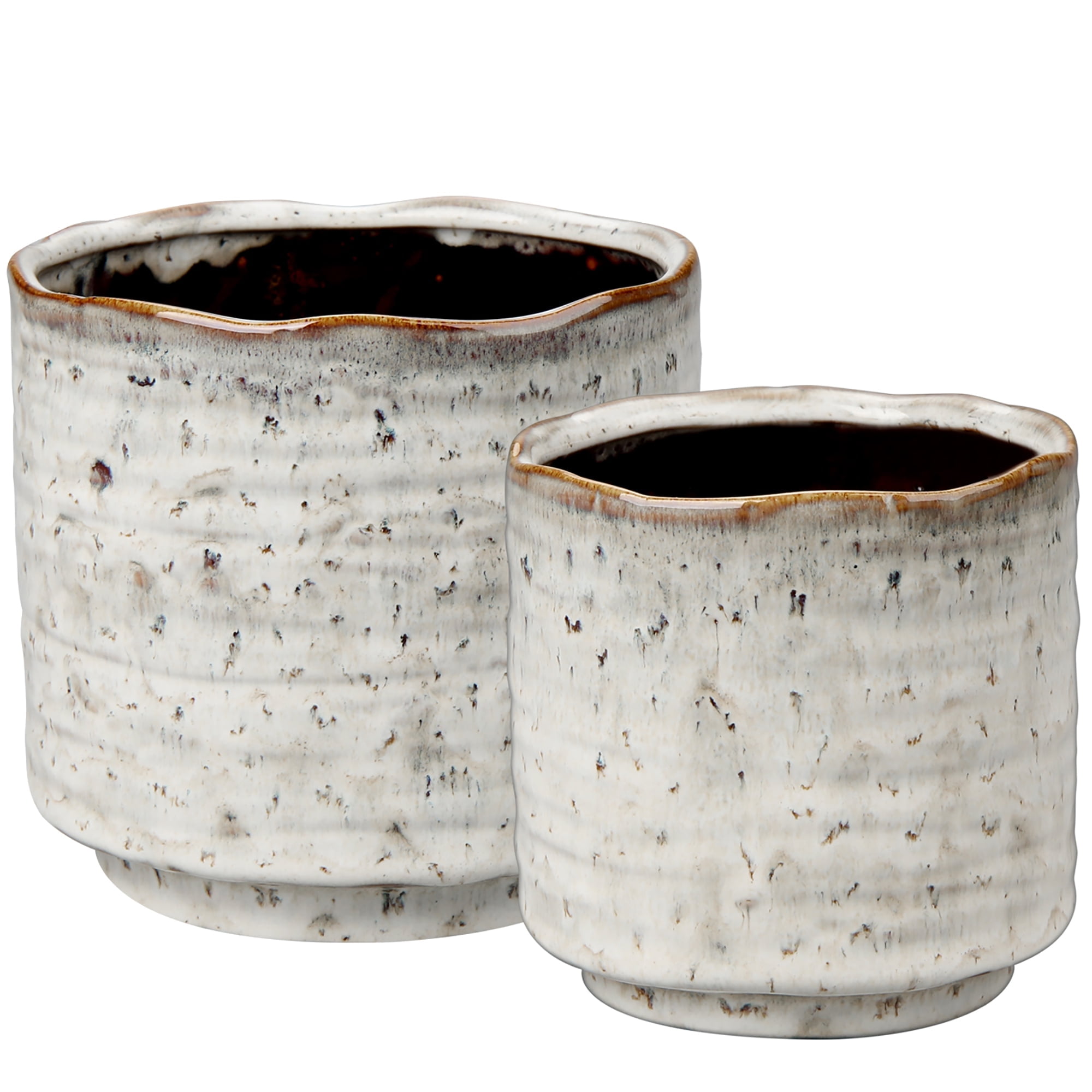 Succulent Pots,White Mini 3.15 inch Ceramic Flower Planter Pot with ...