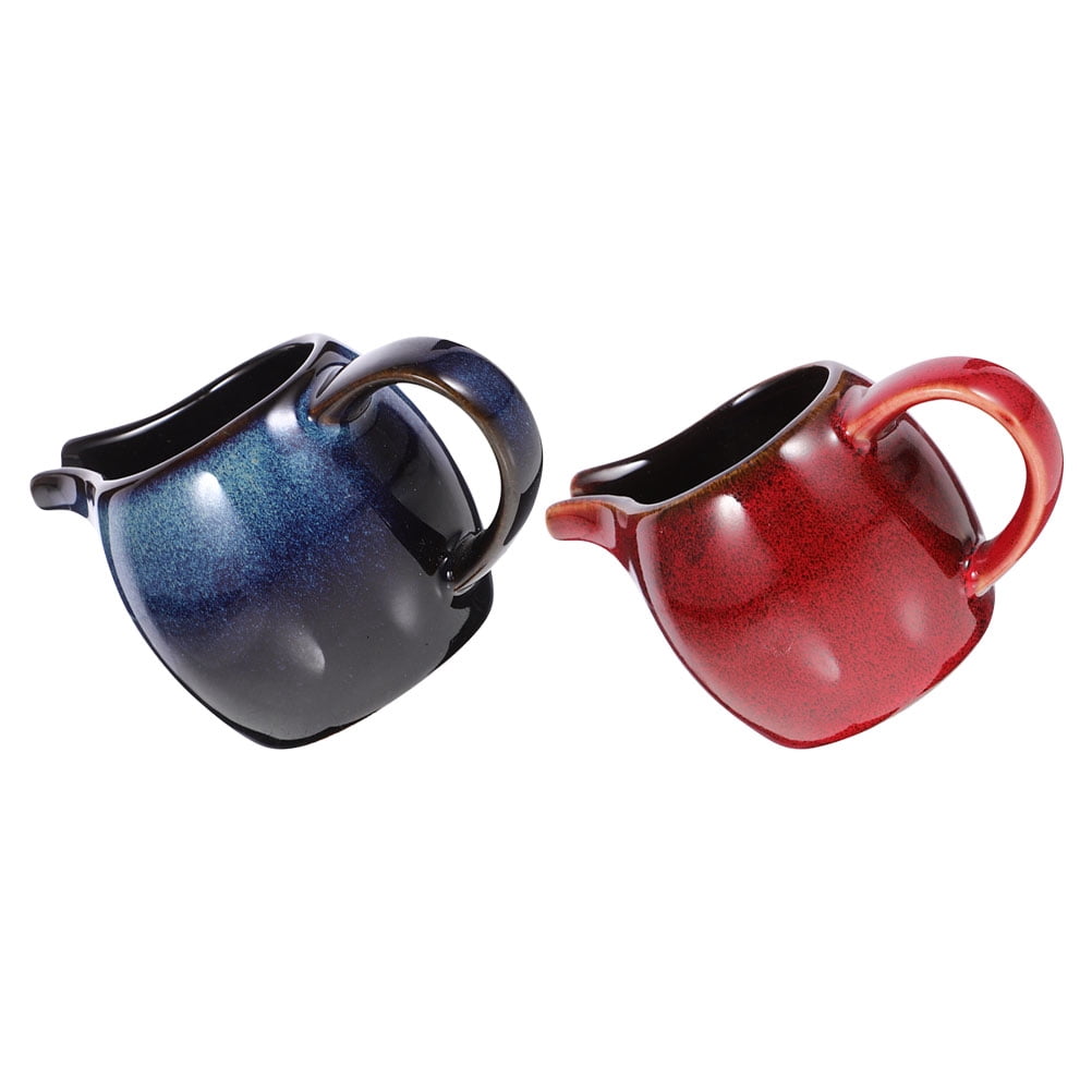 2 Pcs Ceramic Milk Jug Sauce Pitcher Cream Coffee Shop Supplies Vinegar ...