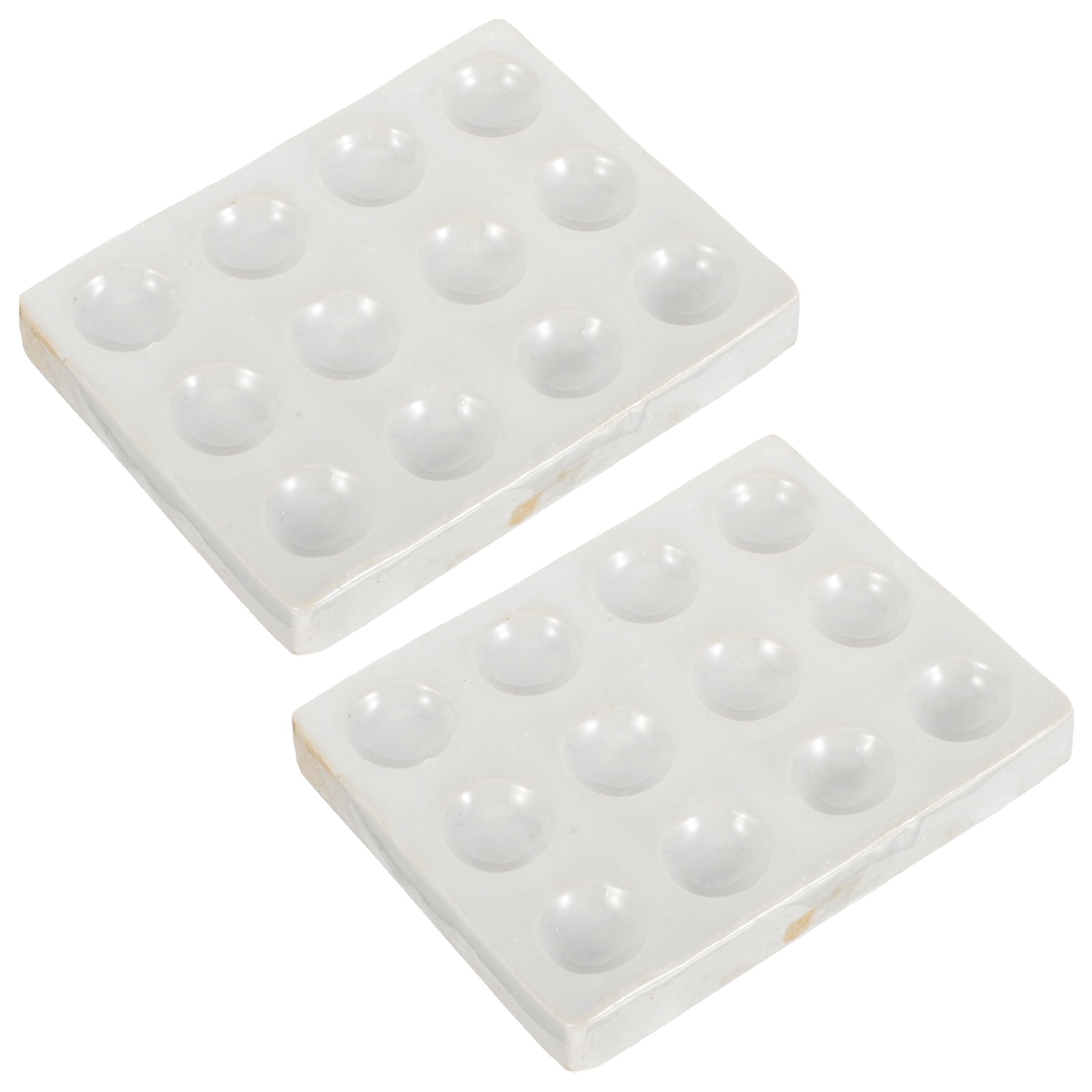 2 Pcs Ceramic Reaction Plate Notebooks Laboratory Spot Porcelain ...