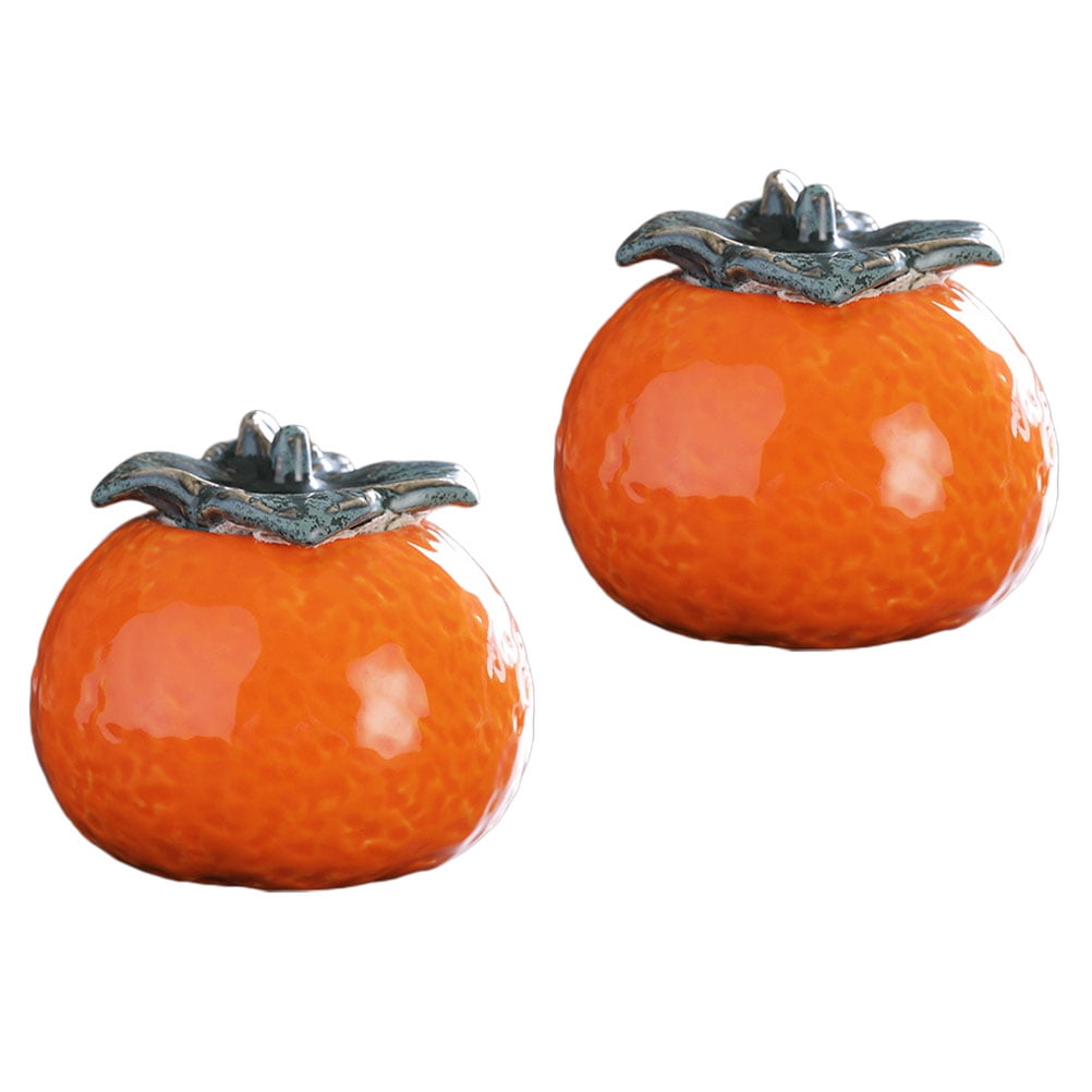 STRANDCHIC Ceramic Storage Jar Orange-Shaped Tea Container for Home and ...