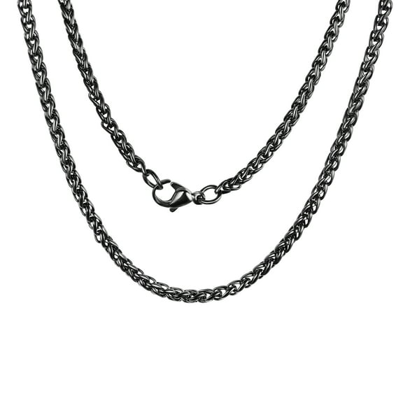 Suplight Men Chain Necklace Stainless Steel Flat Box Chain Christmas ...