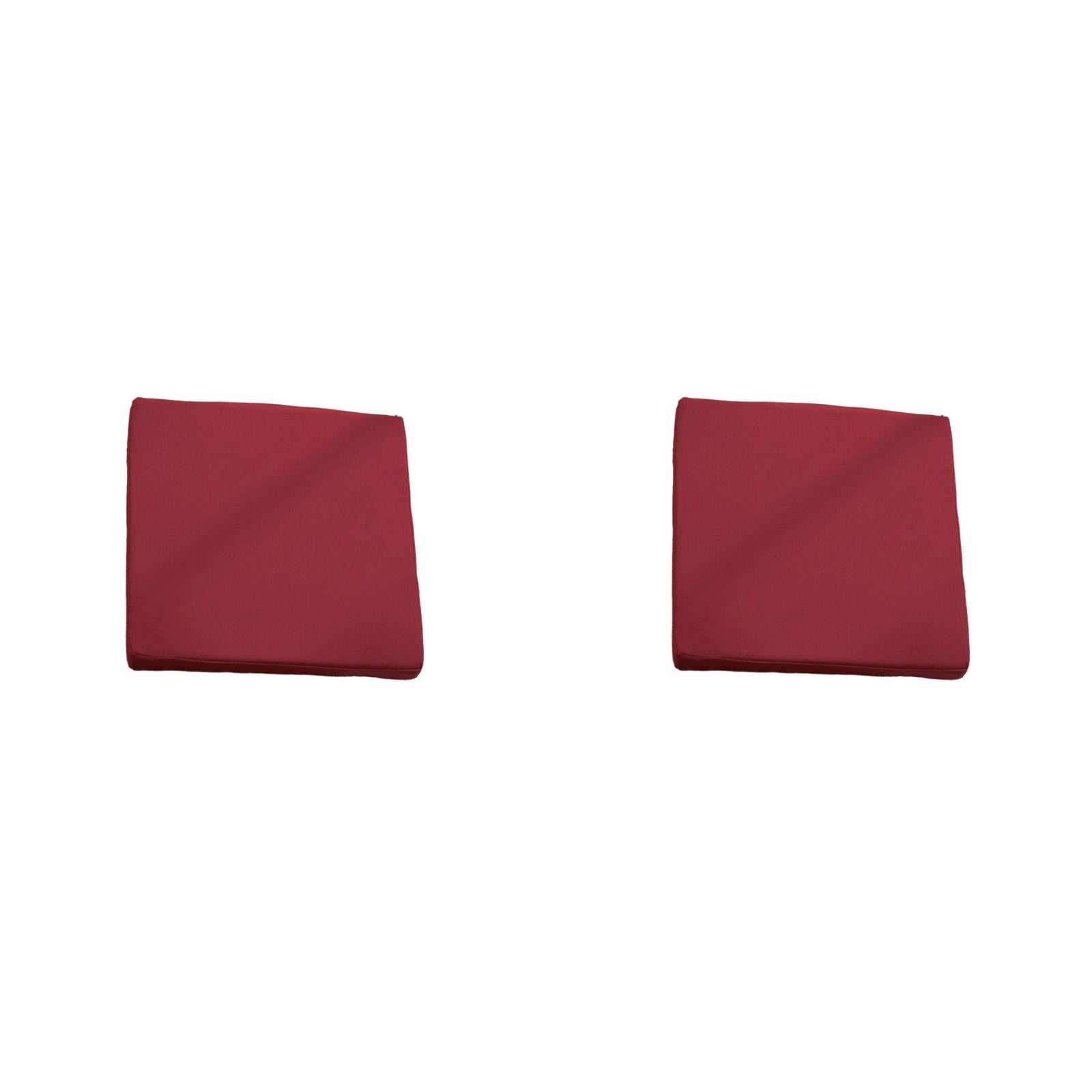2 Pcs Chair Cushions with Ties 15.75 x 15.75 Inch, Indoor Outdoor ...