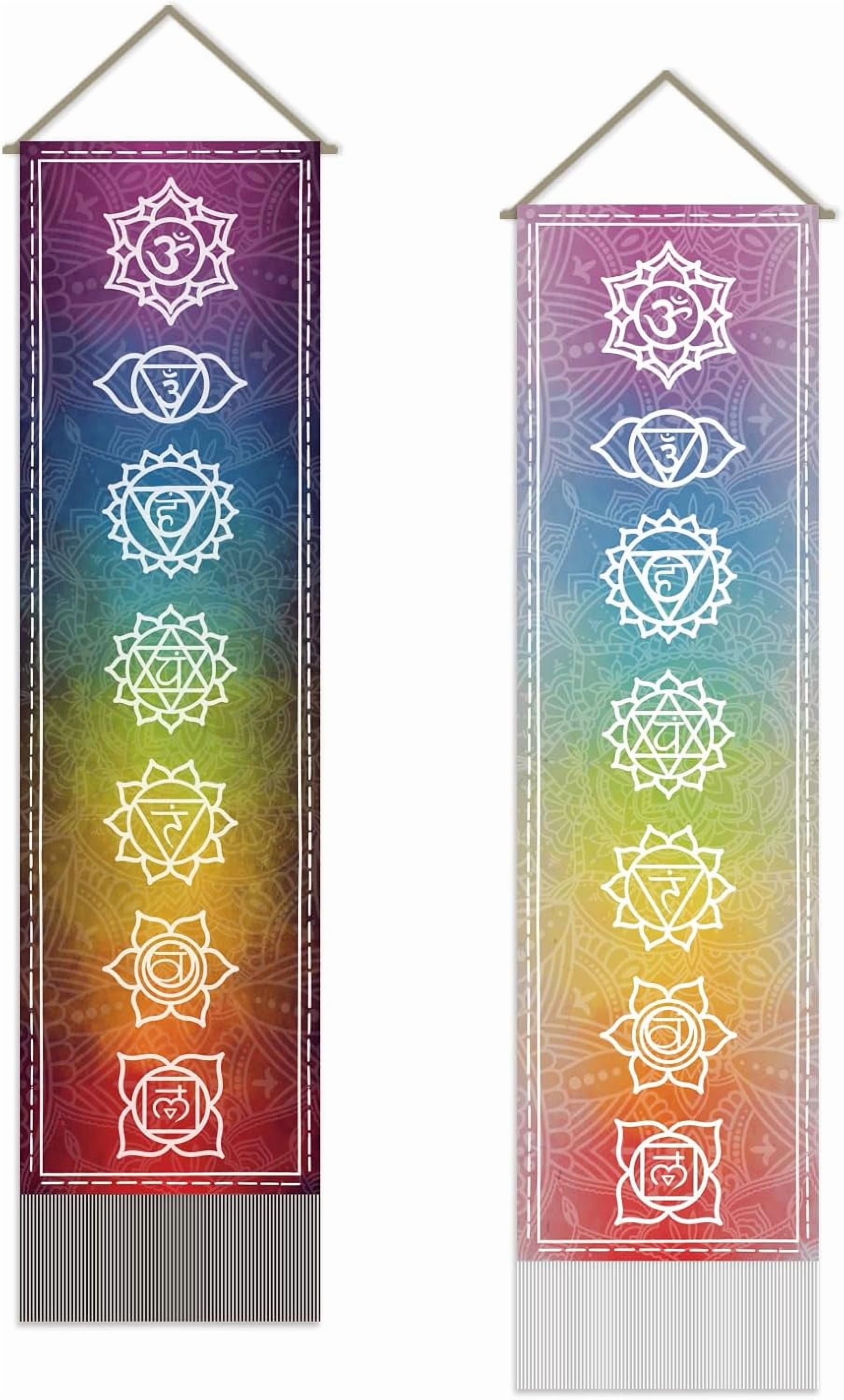 2 Pcs Chakra Tapestry Gradient Patterns Wall Art tapestries Colorful ...