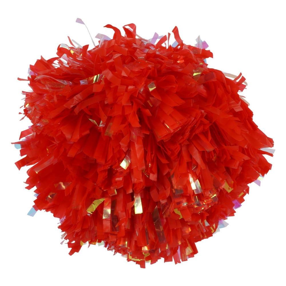 2 Pcs Cheerleading Pom Pom, Metallic Foil Pom Poms Hand Flowers ...