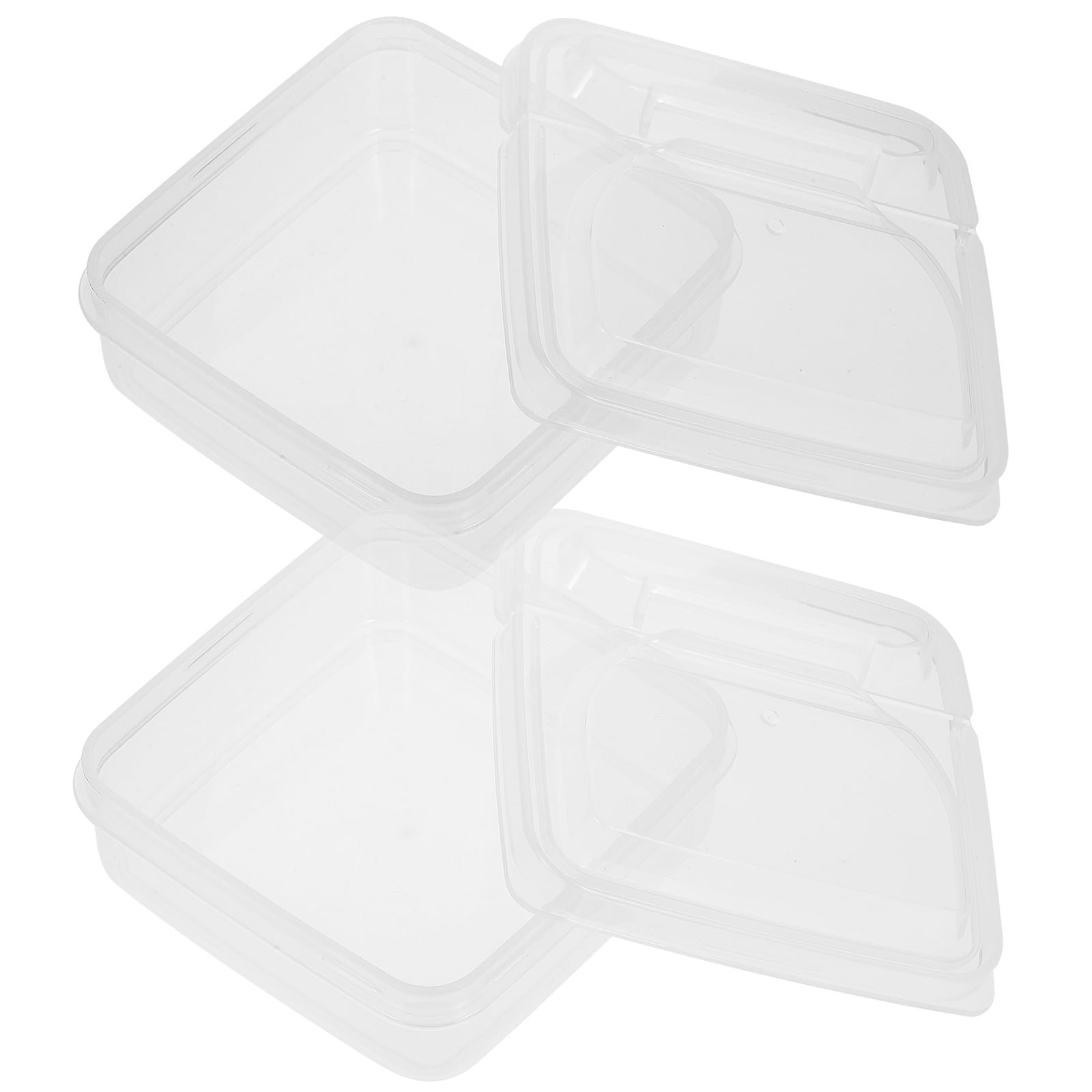 2pcs White PP Cheese Slice Boxes Freshkeeping Cases for Home Use ...