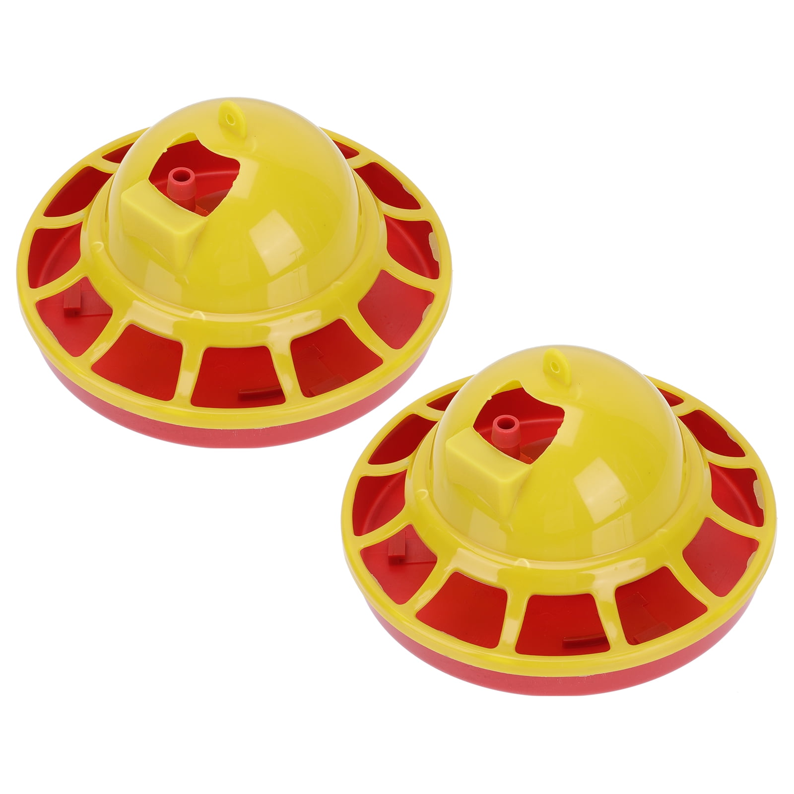2 Pcs Chick Water Feeder Trough Bird Chicken Coop Pet Food Container ...