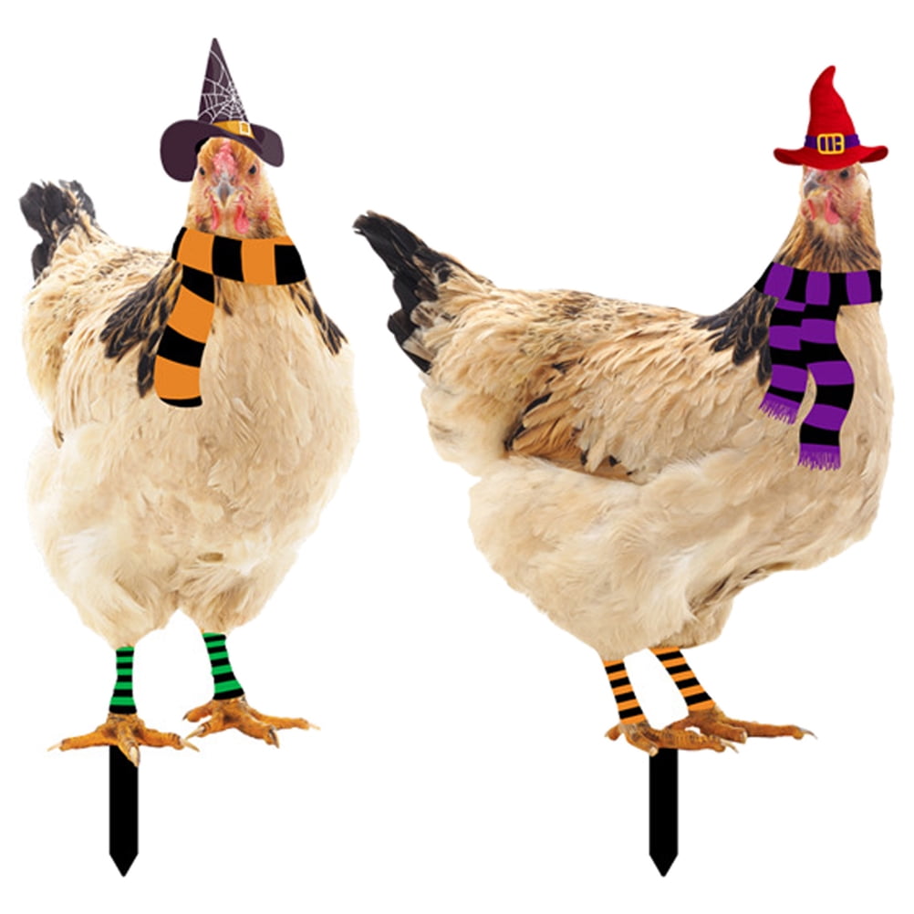 2 Pcs Chicken Coop Accessories Decorative Garden Inserts Animal Shaped ...