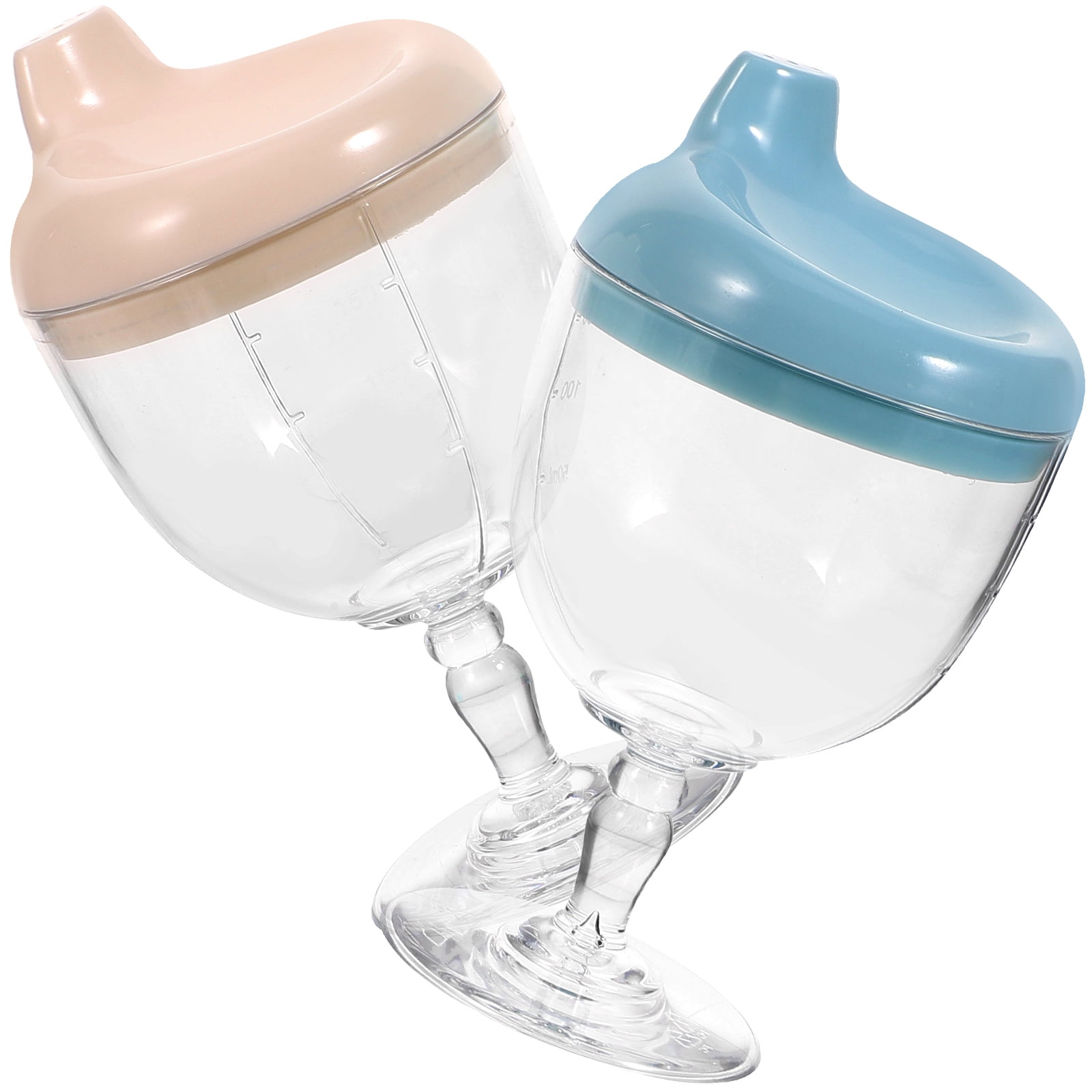 2 Pcs Children's Drinking Cup Baby Goblet Milk Kids Glasses Plastic Wine Portable Cups Toddler ...