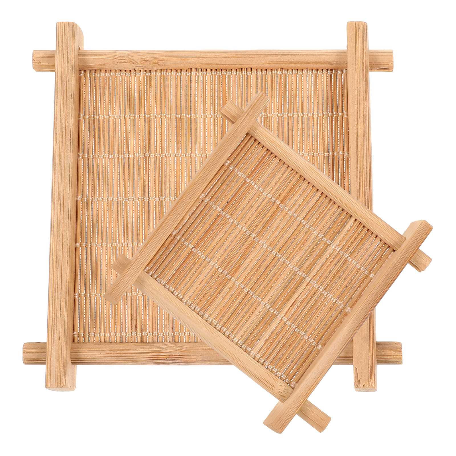 2 Pcs China Bamboo Mat Affordable Prop Kung Fu Teacup Office - Walmart.com