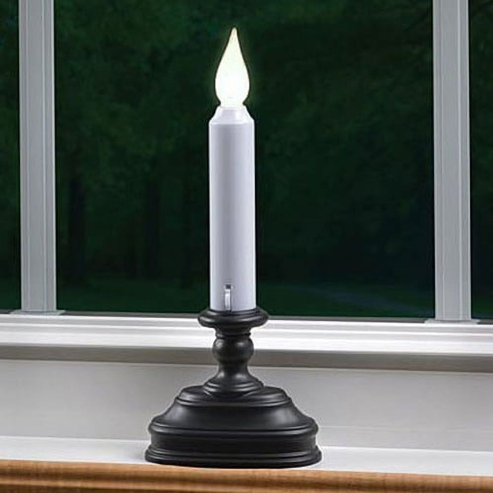 2 Pcs Christmas Lights Window Candle White LED Battery Op. Auto Sensor ...