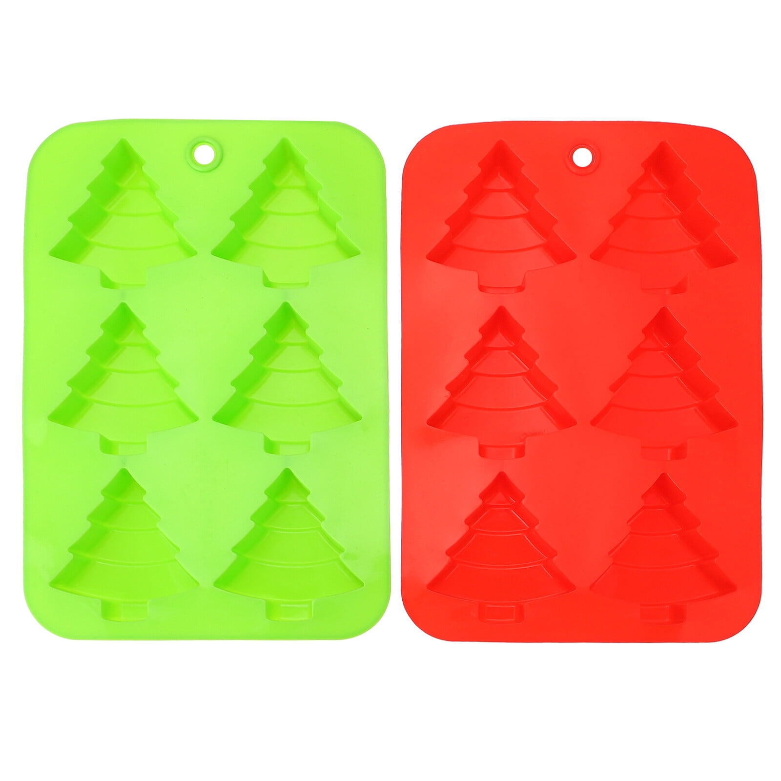 2 Pcs Christmas Tree Mold Bakeware Xmas Trees Ice Cream Cake Pan Cookie ...