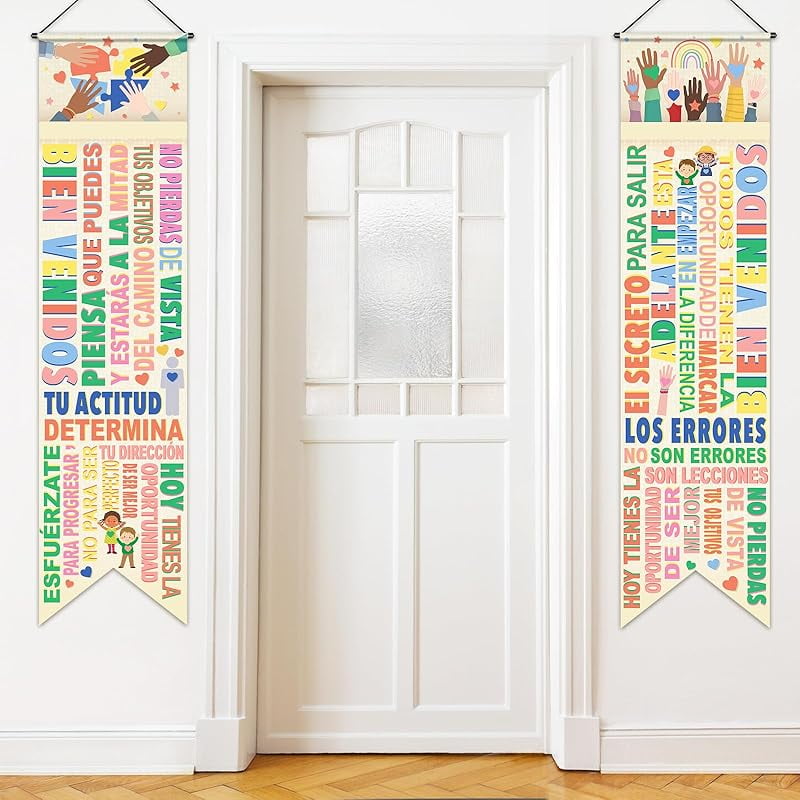 2 Pcs Classroom Decorations Motivational Porch Sign inspirational Door ...