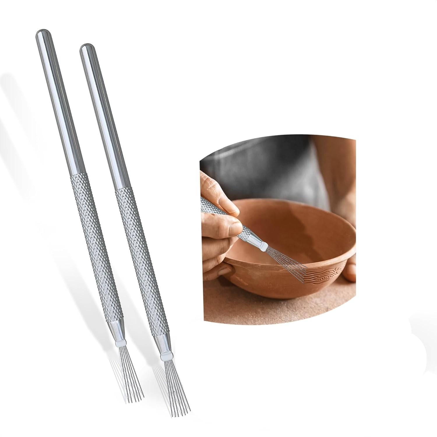 2 Pcs Clay Scoring Tool Pottery – Pottery Scoring Tool for Carving, Trimming & Molding ...