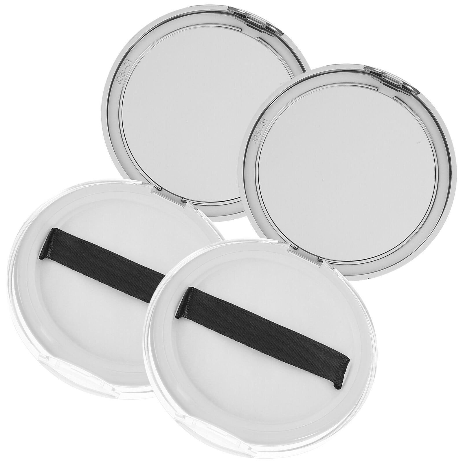 WRITWAA 2pcs Silver Plastic Empty Powder Box for Loose Powder Storage ...