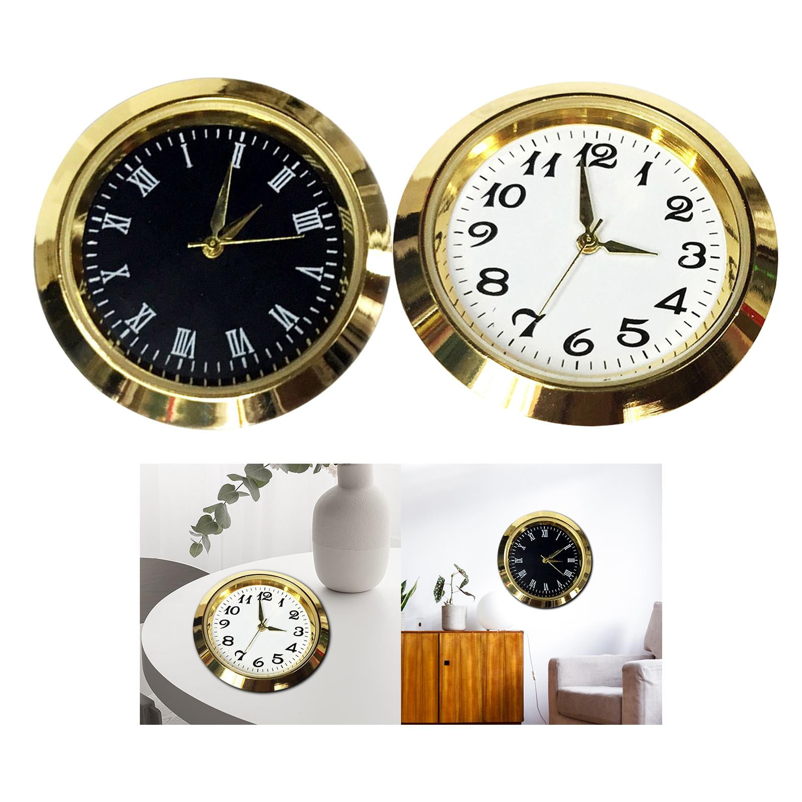 2 Pcs Clock Insert, Fits 1 3/8 Inch Hole, Clockwork Replacement, DIY ...