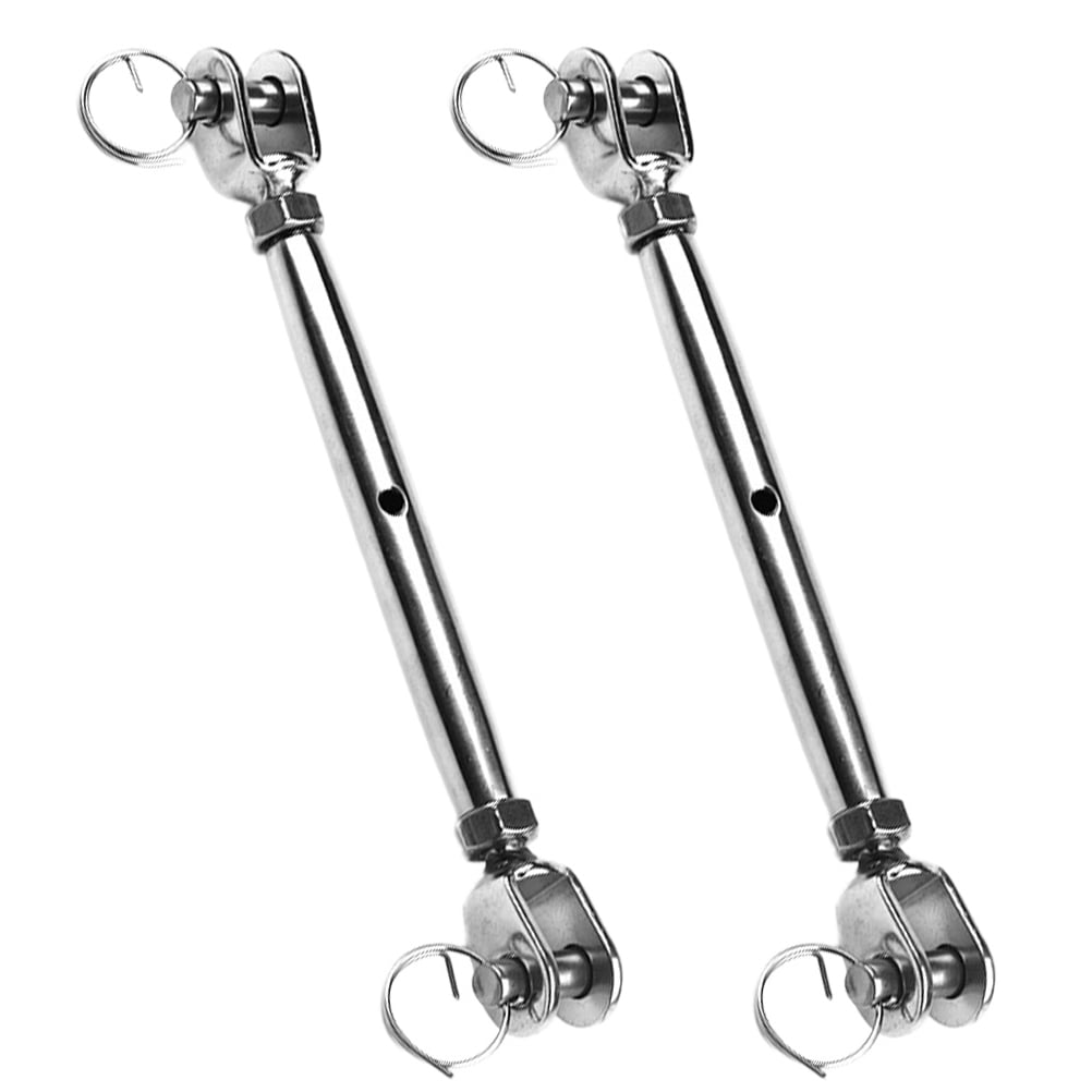 2 Pcs Closed Turnbuckle Bolts Clothesline Tightener Hook Body up Stainless Steel - Walmart.com