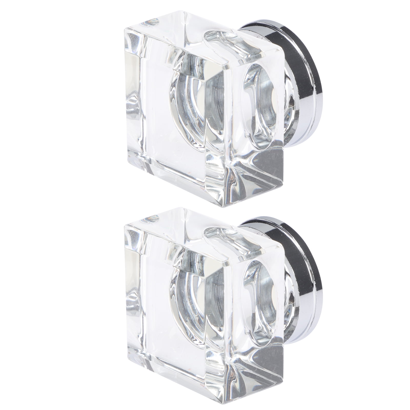 2 Pcs Single Hole Door Knob Crystal Cabinet Knobs Handles Clear ...