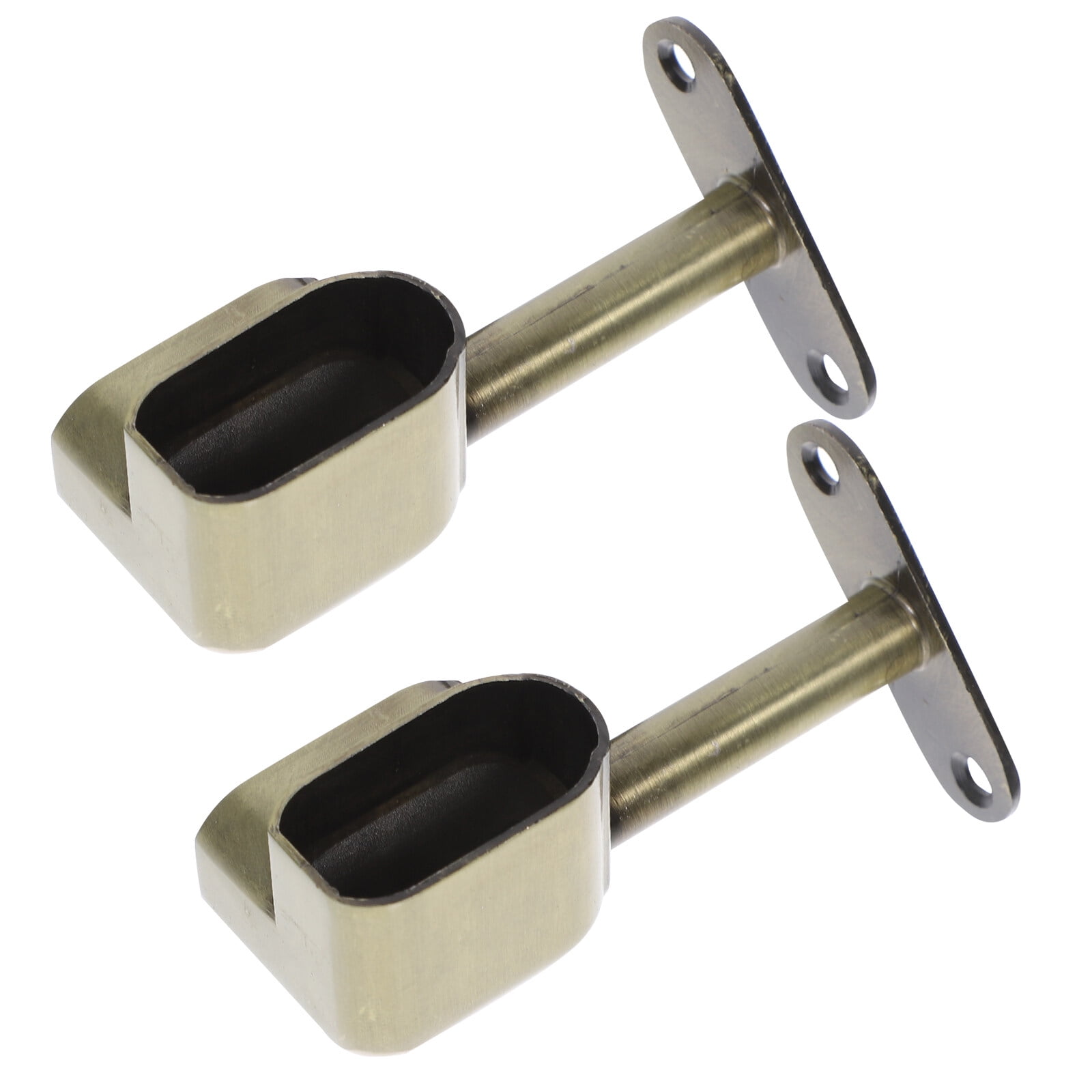 2 Pcs Closet Rod Bracket Shower Curtain Holder Clothes Hanger Stand ...