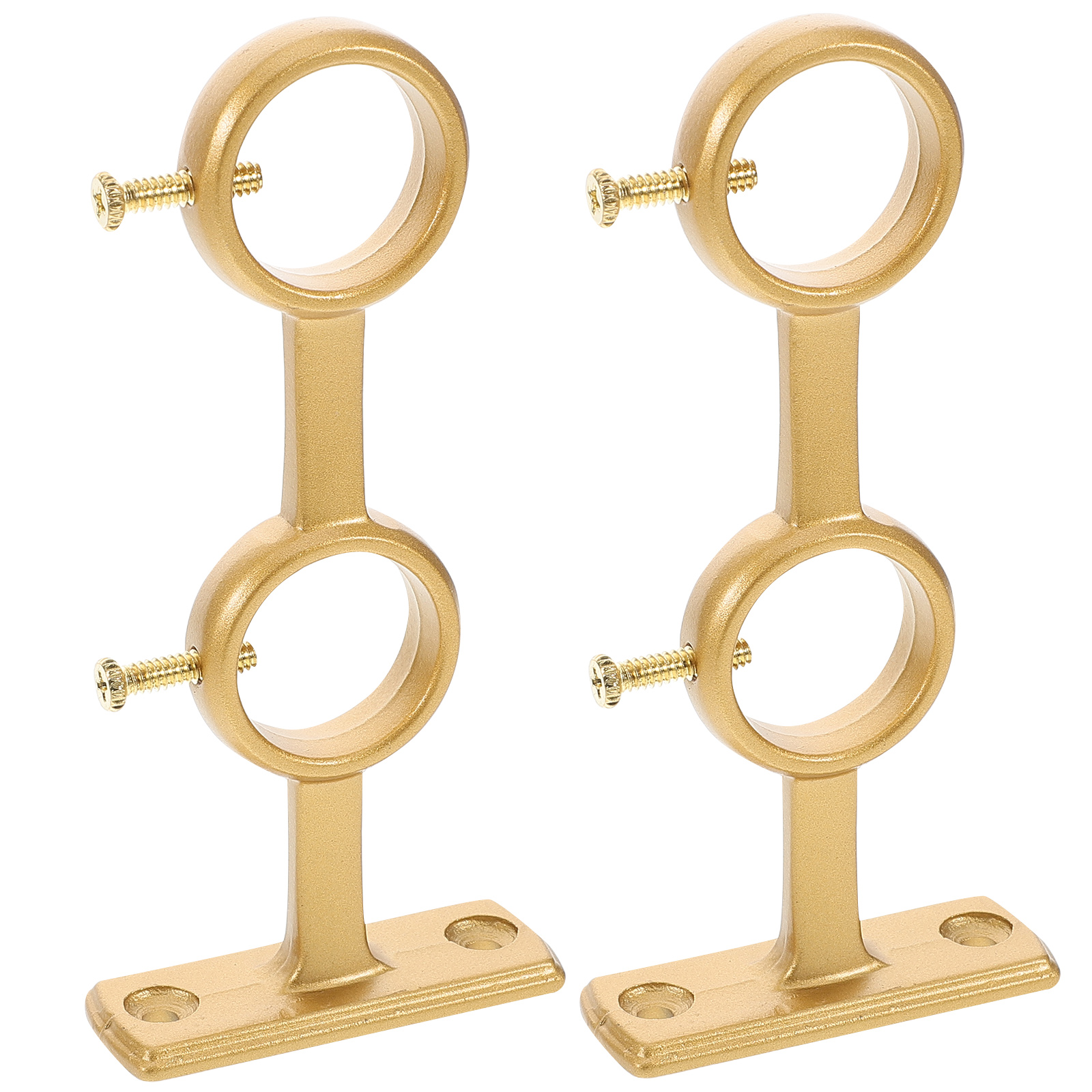 2 Pcs Closet Rod Hangers Bracket Shelf with Holder Curtains Burner ...