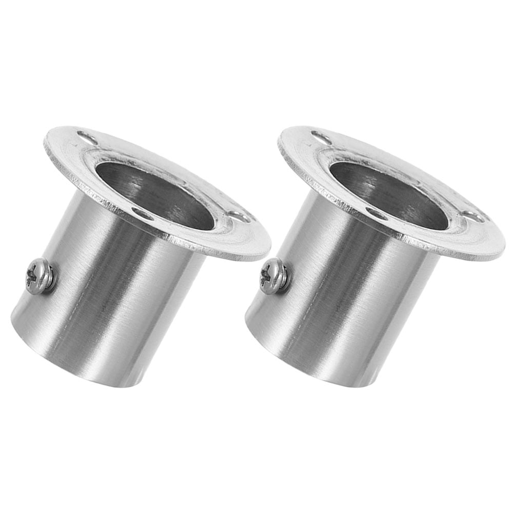 2-Pack 2 Inch Ceiling Mount Stainless Steel Curtain Rod Brackets ...