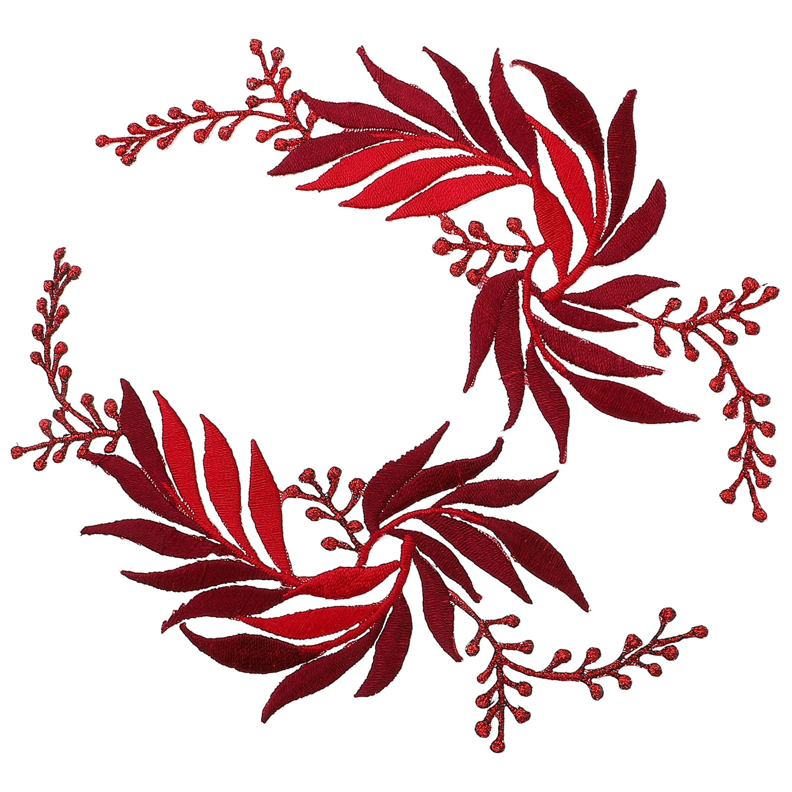 2 Pcs Clothing Patches Wedding Decorations Vines Sew Red Embroidery ...
