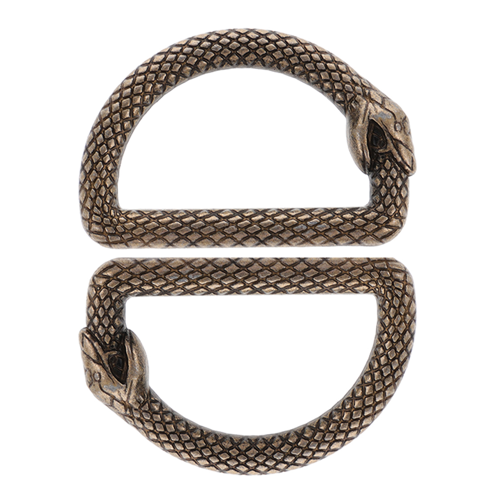 2 Pcs Clothing Rings Snake Pattern Buckle D-shaped - Walmart.com