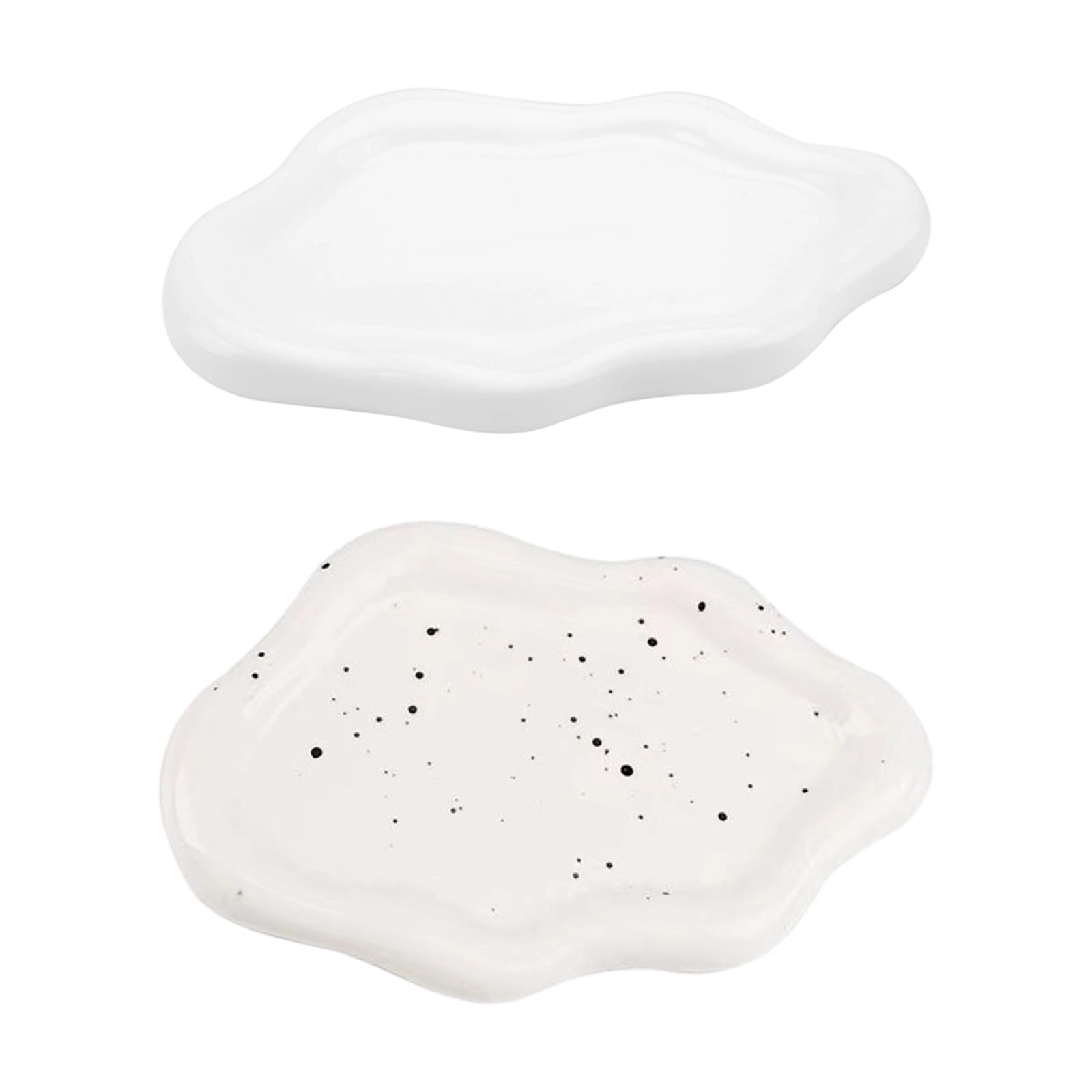 2 Pcs Cloud Shaped Ceramic Trays for Jewelry Display, Photo Props in ...