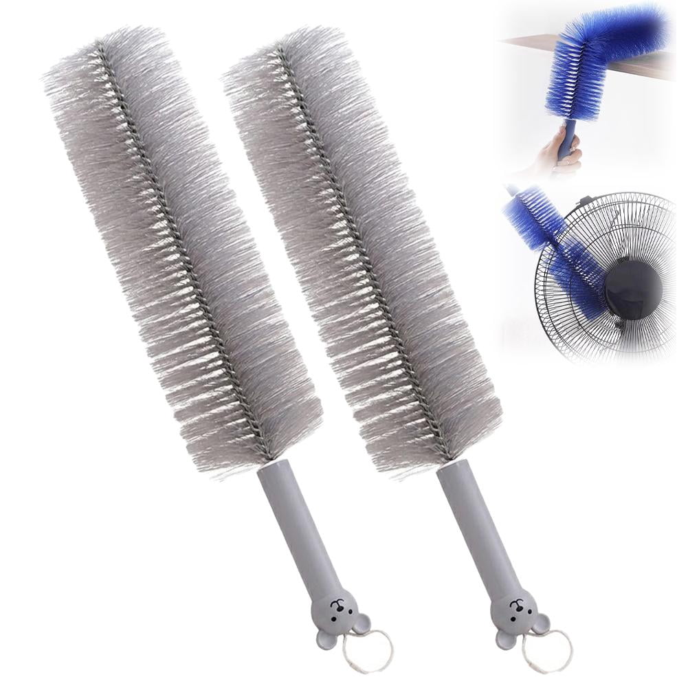2 Pcs Cobweb Duster Bendable Fan Duster Plastic Dust Cleaner Microfiber ...
