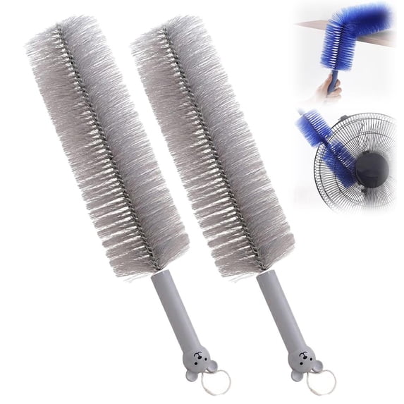 2 Pcs Cobweb Duster Bendable Fan Duster Plastic Dust Cleaner Microfiber ...