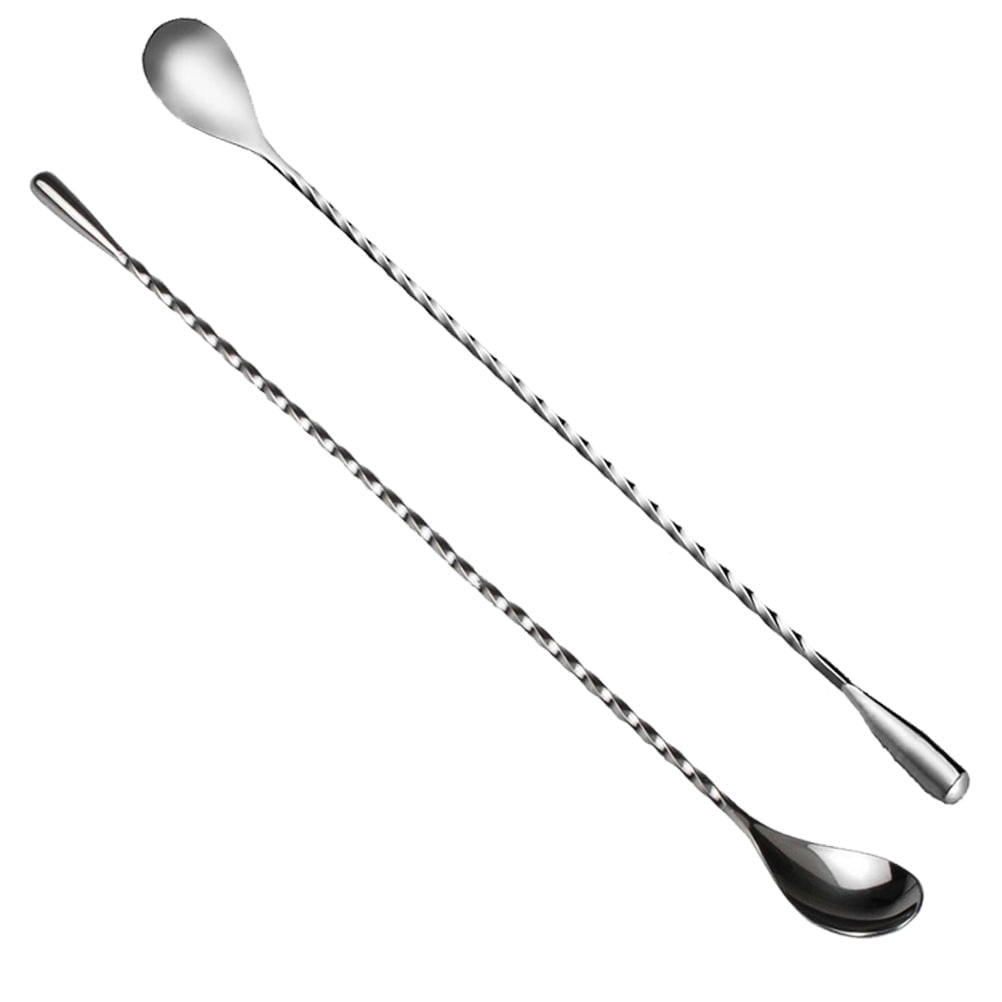2 Pcs Cocktail Spoon Bar Supplies Cocktail Mixing Spoon Stirring Spoon ...