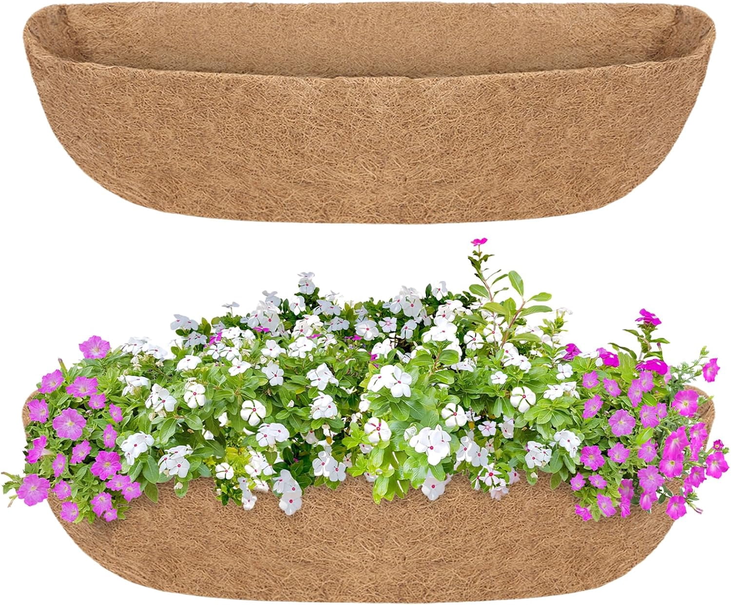 2 Pcs Coco Liners for Planters 30 Inch, Sturdy Window Box Liners ...