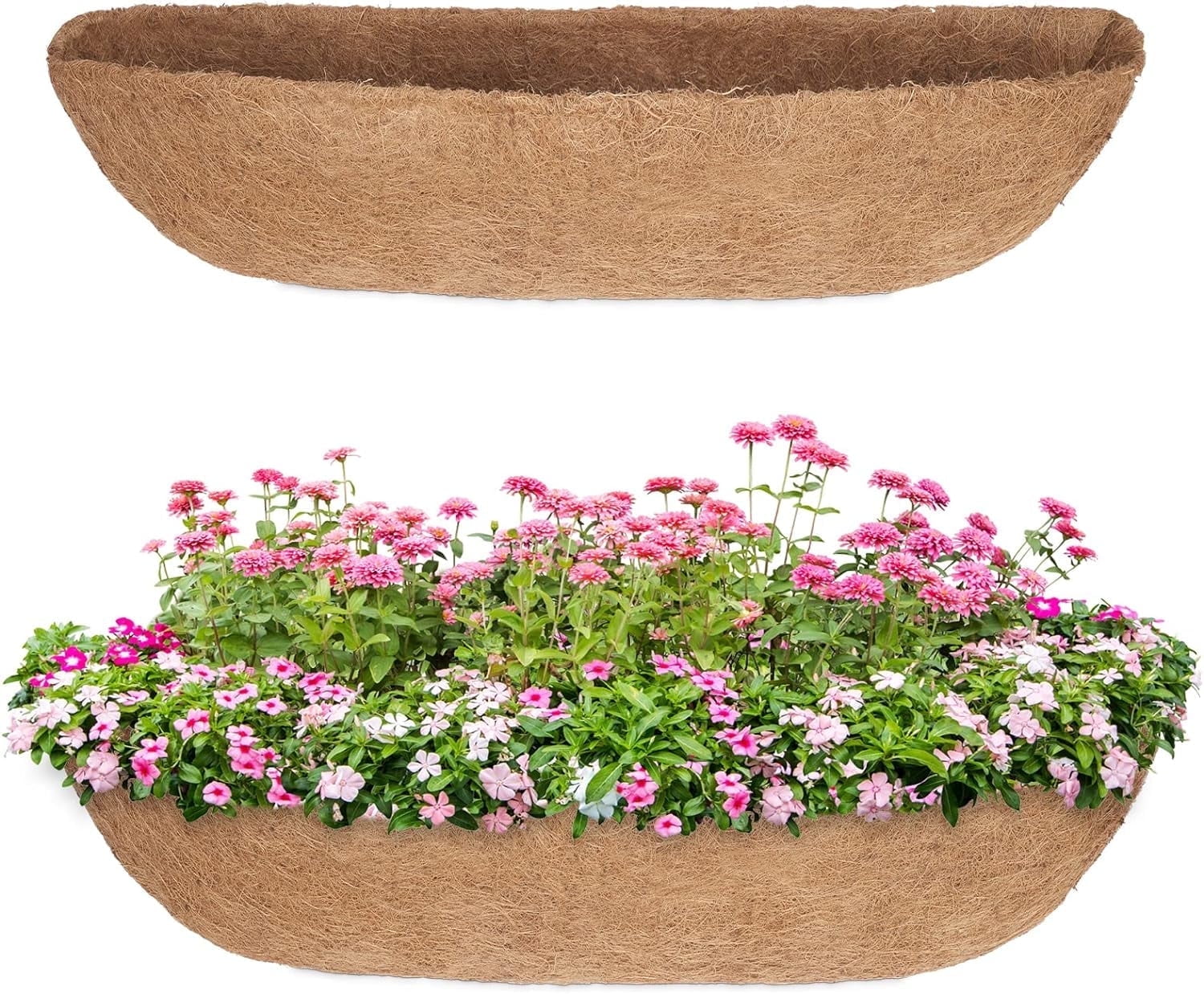 2 Pcs 36 Inch Coco Liners for Planters, Natural Coconut Fiber, Perfect ...