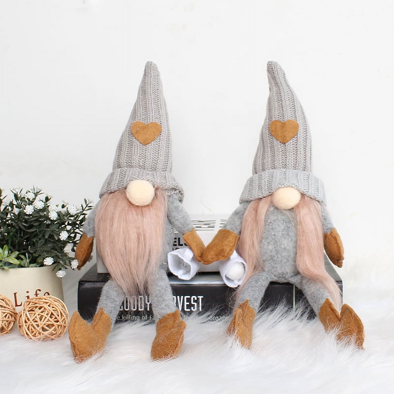 2 Pcs Coffee Gnomes Plush Bar Decor, Handmade Swedish Tomte Gnomes ...