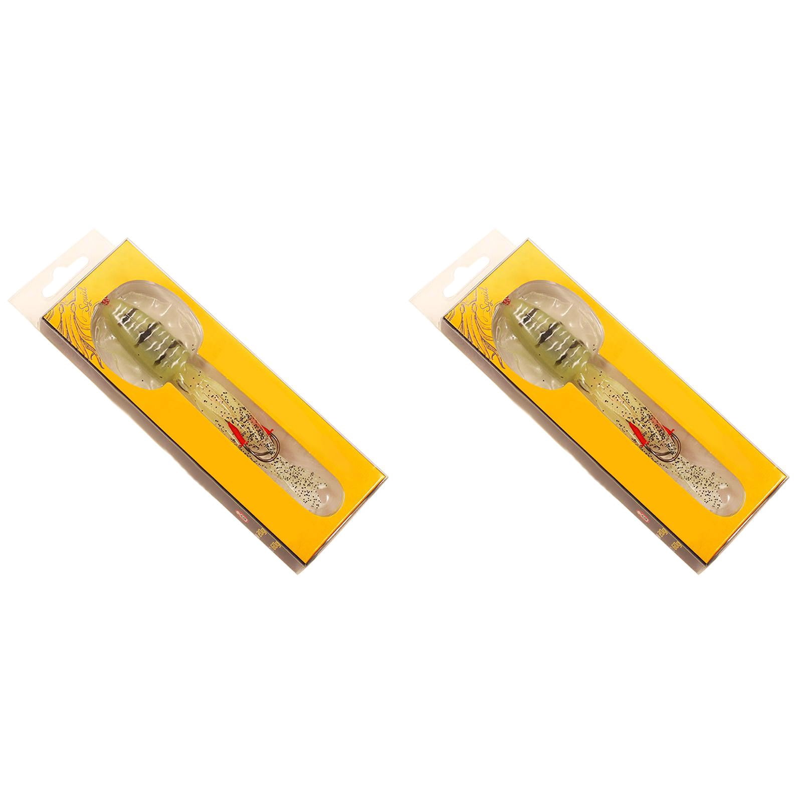 2 Pcs Colorful Inkfish Lure Baits for Sea Fishing, 5.91 Inch Dark ...