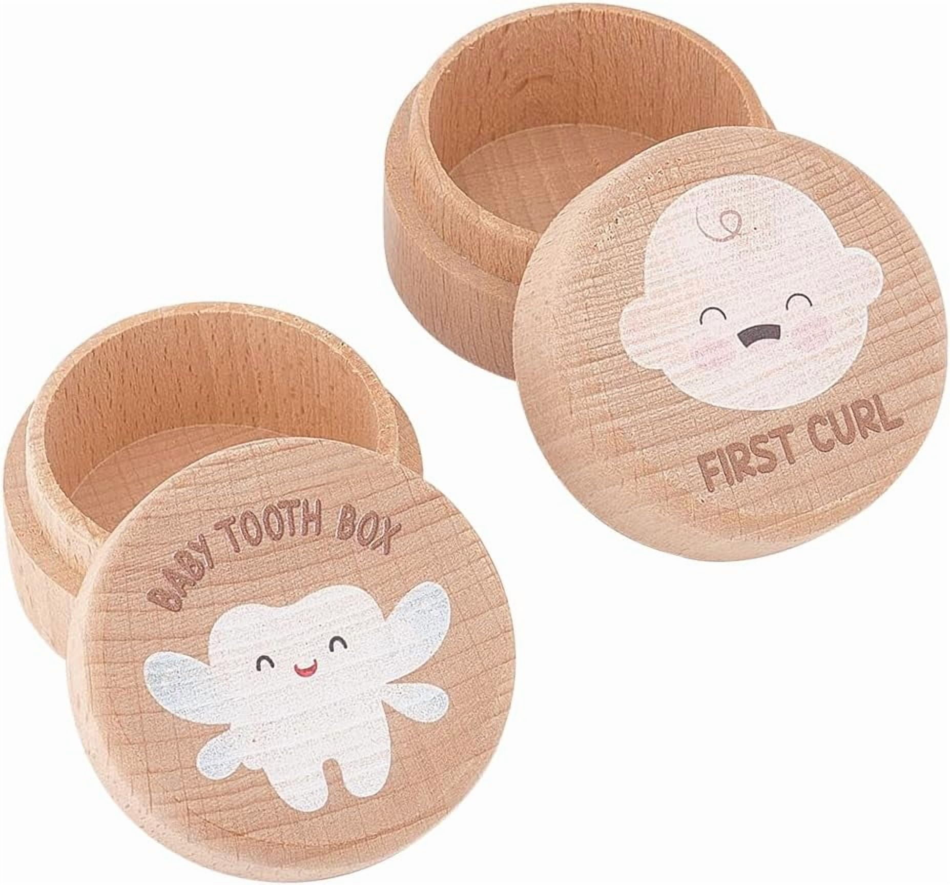2 Pcs Colorful Tooth Fairy Box Wooden Tooth Fairy Keepsake Box 2x1.4 ...