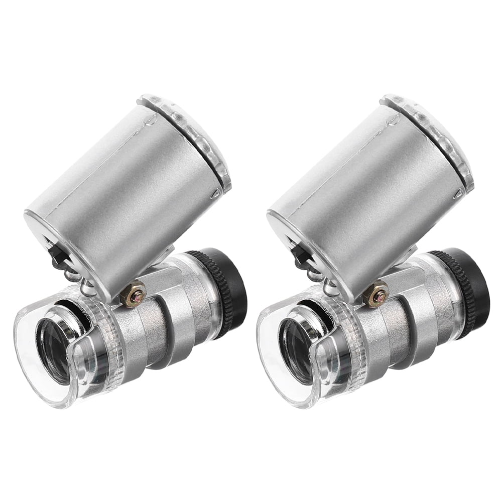 2 Pcs Compound Microscope Jewelry Mini Handheld Microscopes Digital ...