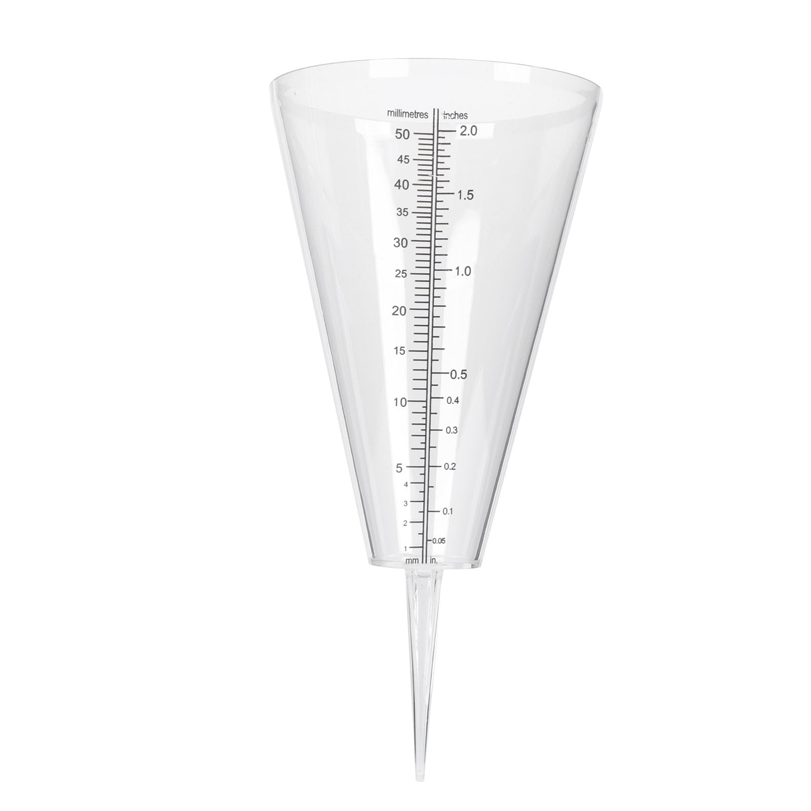 2 Pcs Cone Plastic Rain Gauge Rainfall Meter Station Transparent ...