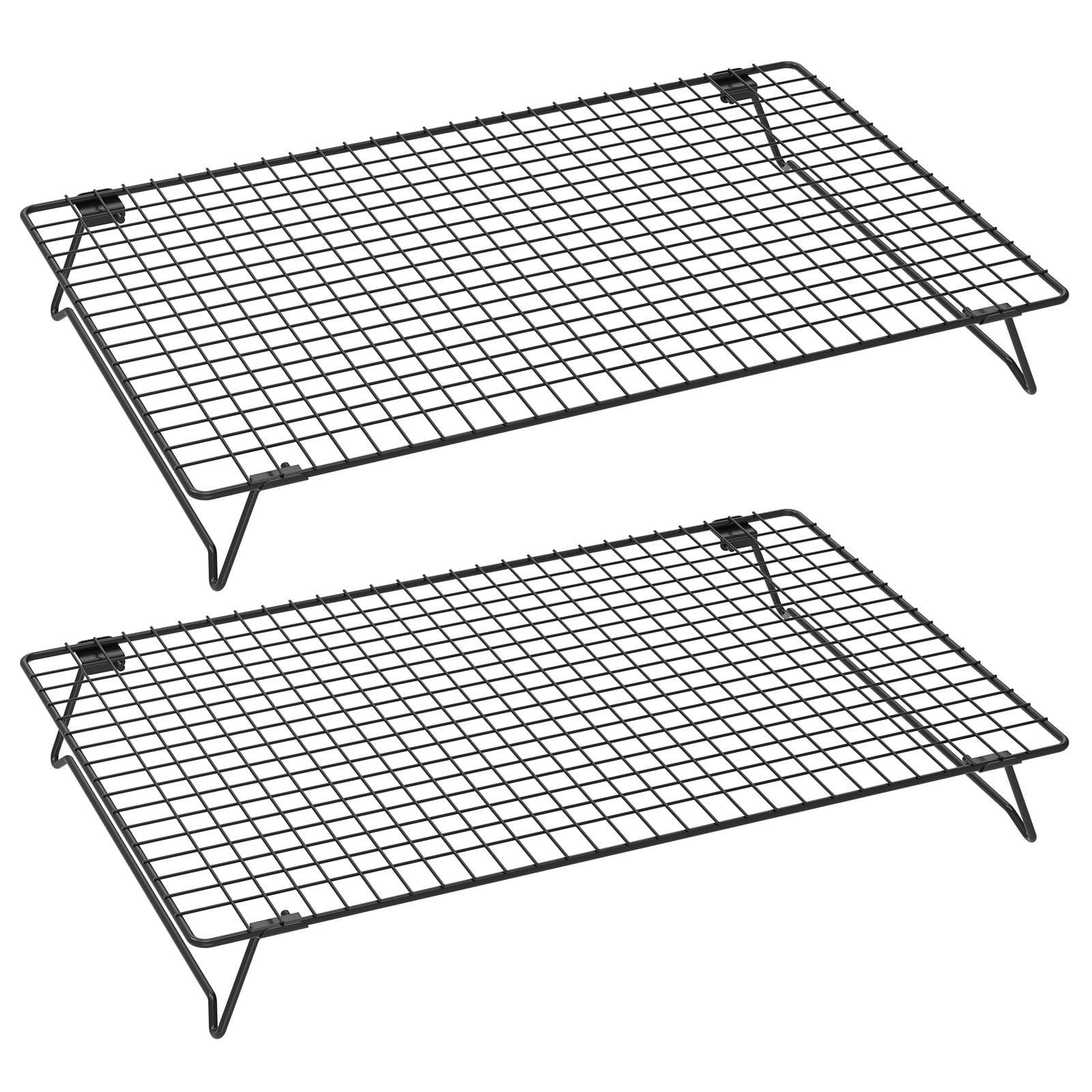 2 Pcs Cooling Rack with Collapsible Legs Carbon Steel Baking Cooling ...
