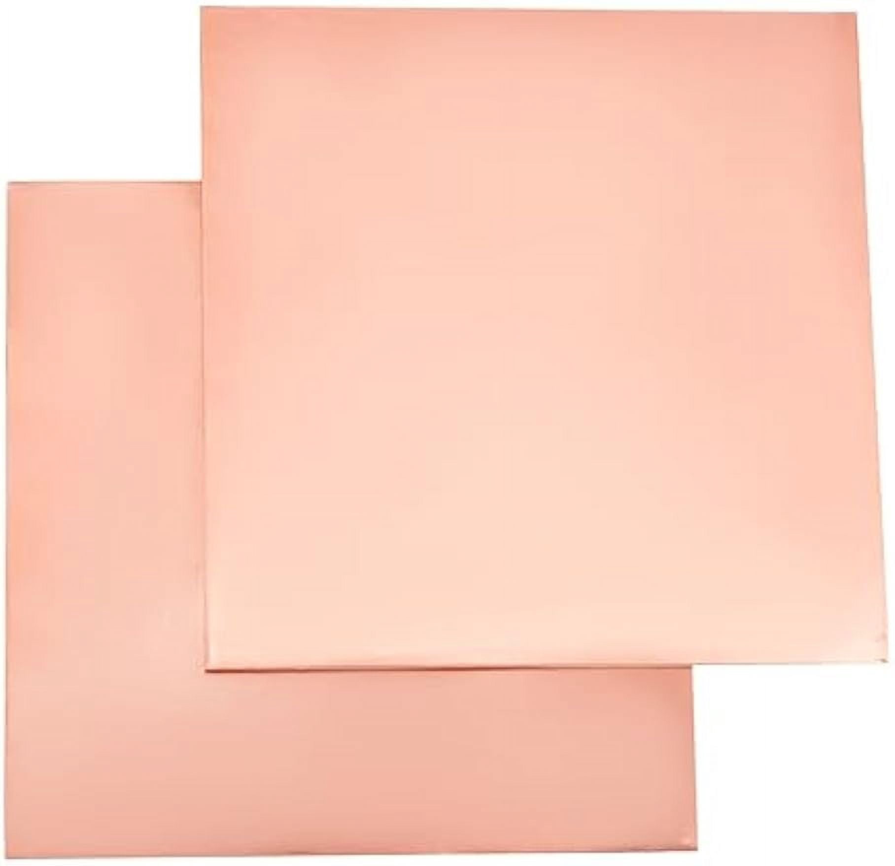 2 Pcs Copper Sheets Peachpuff Square Copper Foil Sheet Copper Leaf ...