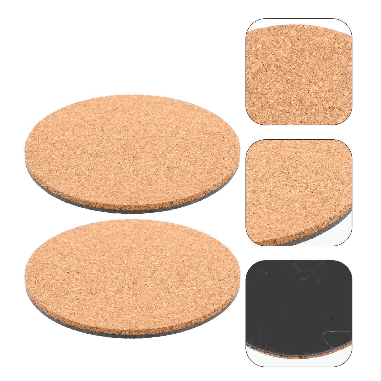 2 Pcs Cork Planter Mat Flowerpot Water Trays Garden Pad Coaster Plate ...