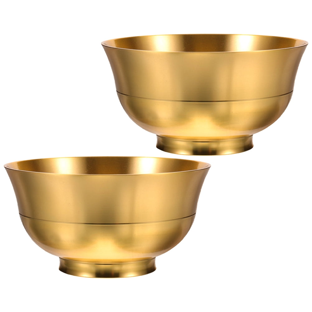 REOFLYUP Chinese Treasure Bowl Brass 2Pcs 8.5x8.5x4.3cm - Walmart.com