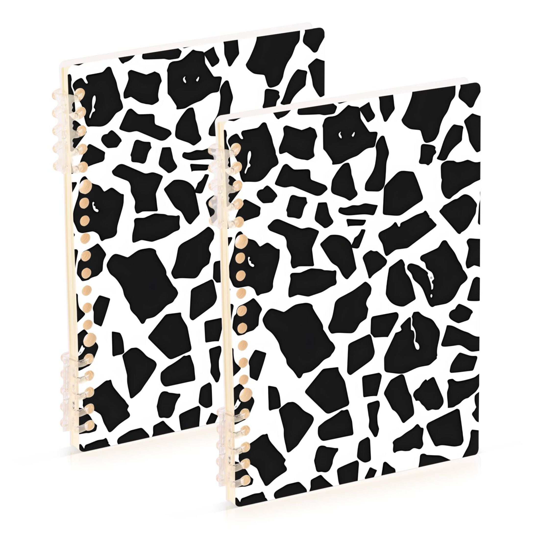 2 Pcs Cow Print Spiral Notebooks 60 Sheets 120 Pages A5 Journal Notepad ...
