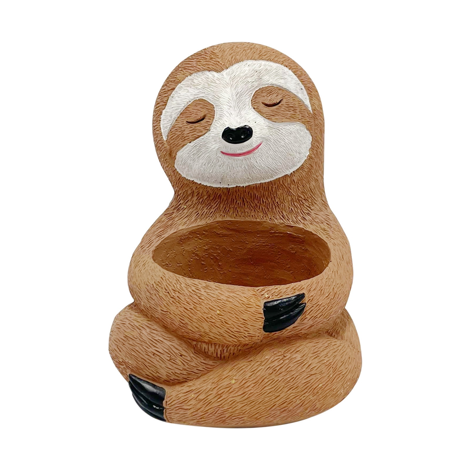 2 Pcs Creative Resin Succulent Pot Sloth-Shaped Planter, Small Tabletop ...