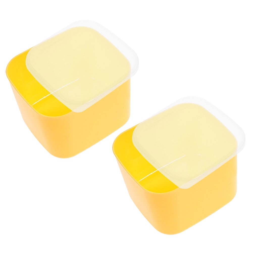 2 Pcs Crisper Food Containers Sliced Cheese Container Butter Boxes ...