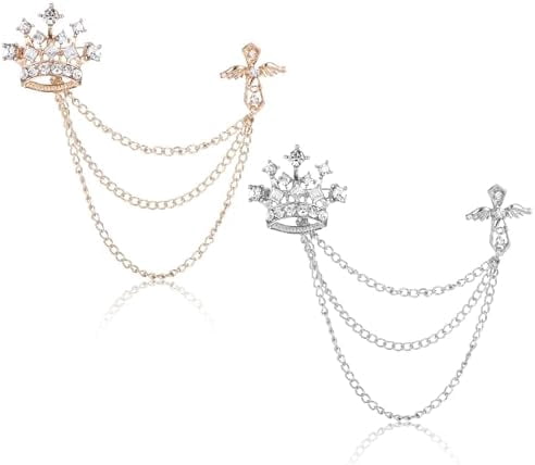 2 Pcs Crown Pins, Suit Accessories Men, Lapel Pin for Men, Brooch Pin ...